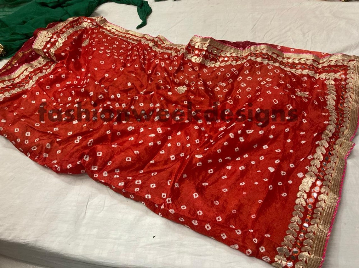 Handmade Indian Rajasthani Bandhej Bandhni Silk Red Color - Etsy