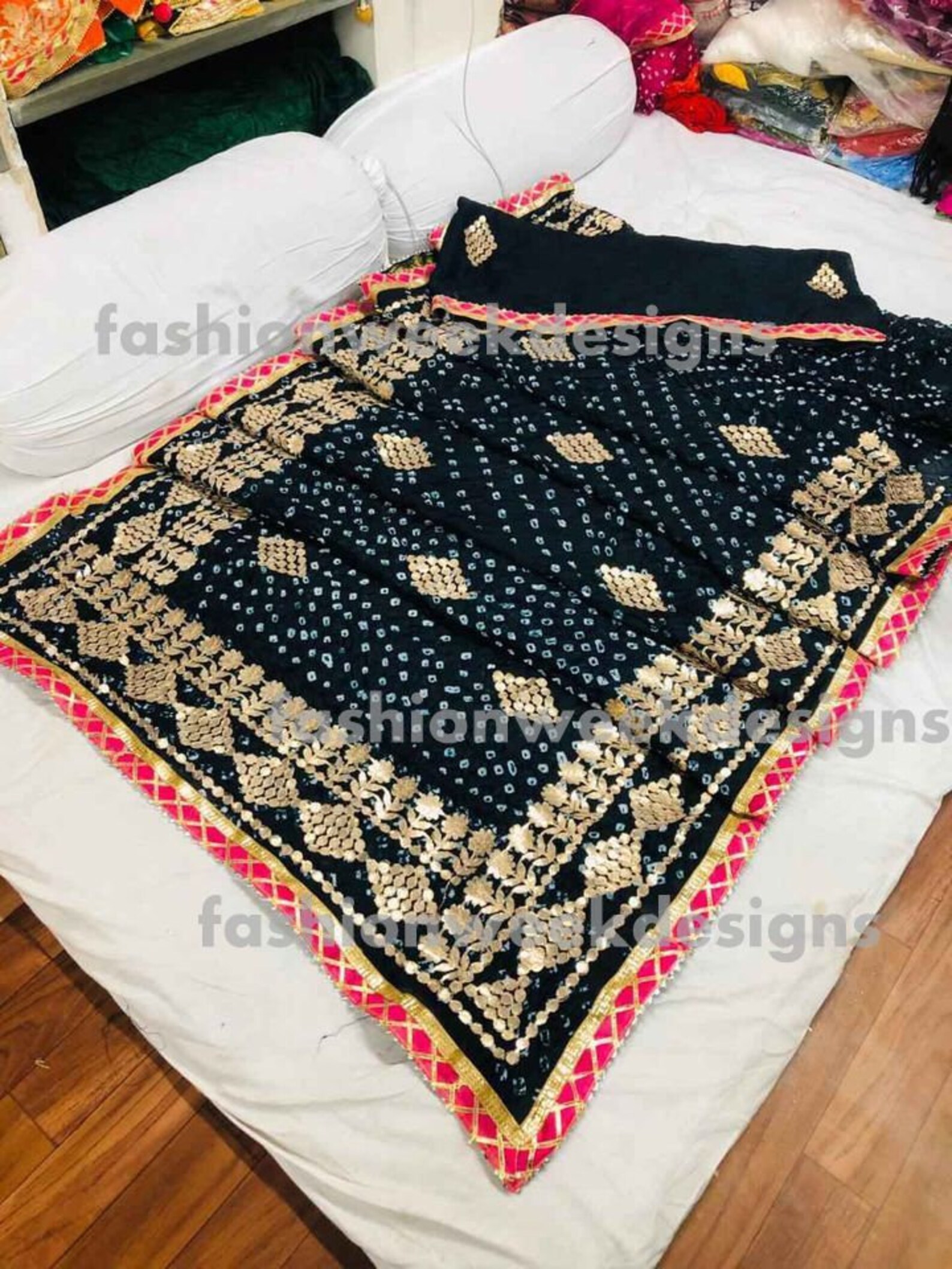 New Fancy Bandhej Designer Chundari Indian Jaipuri Bridal - Etsy