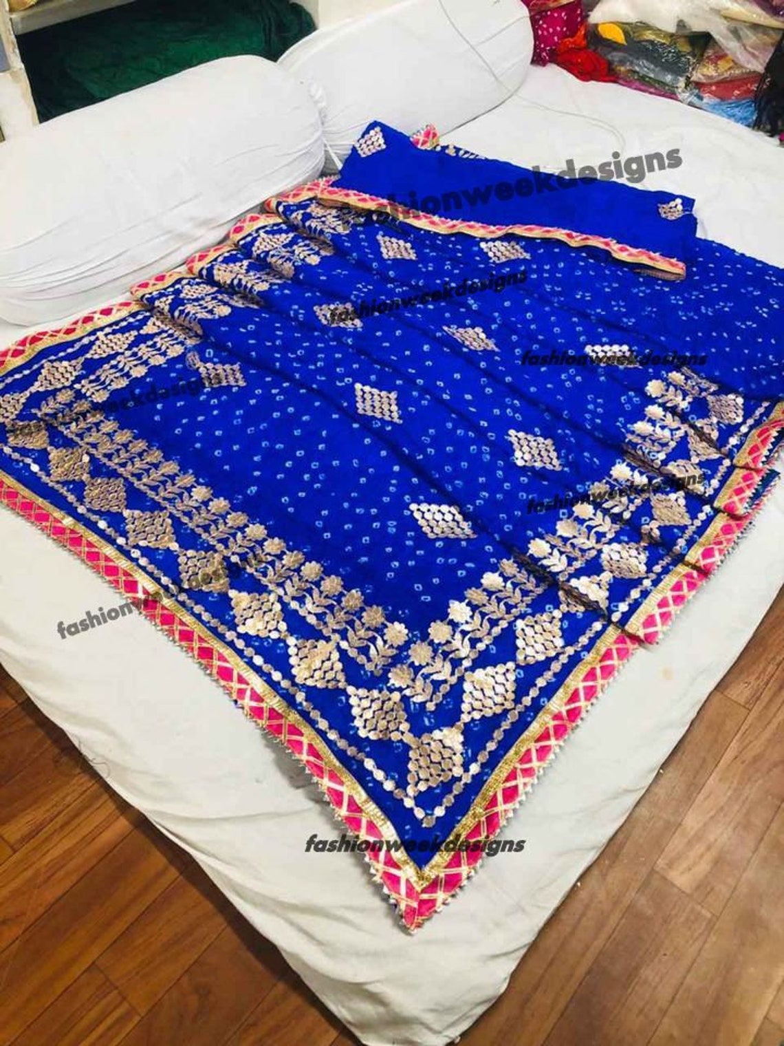 New Fancy Bandhej Designer Chundari Indian Jaipuri Bridal - Etsy