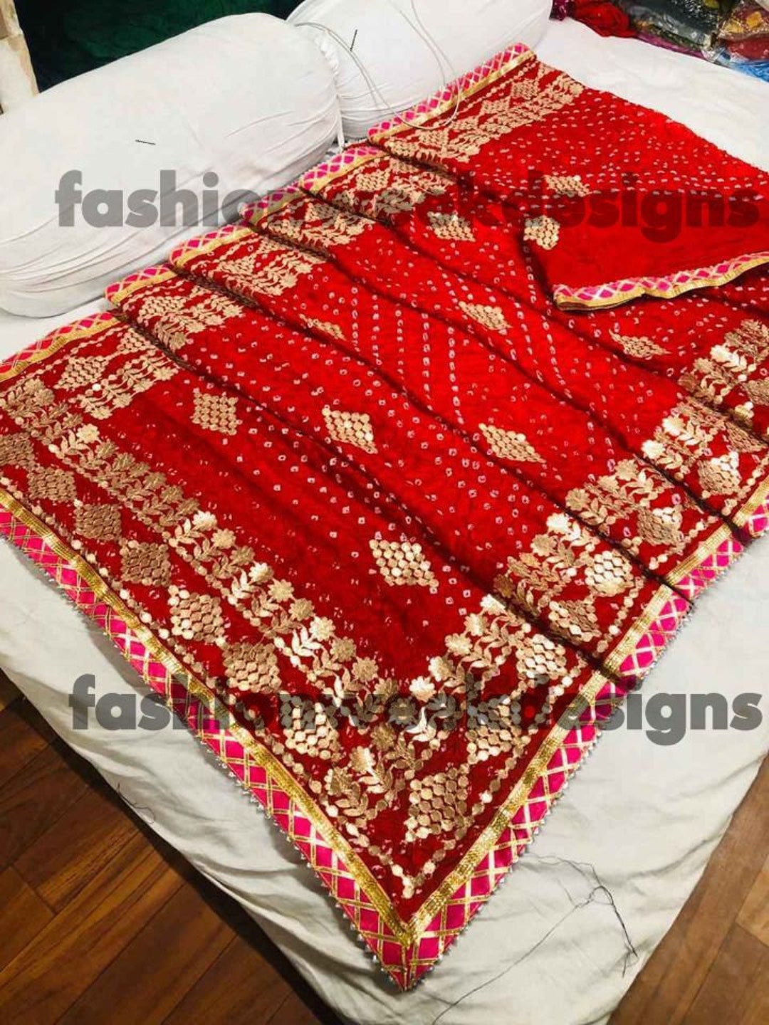 New Fancy Bandhej Designer Chundari Indian Jaipuri Bridal - Etsy