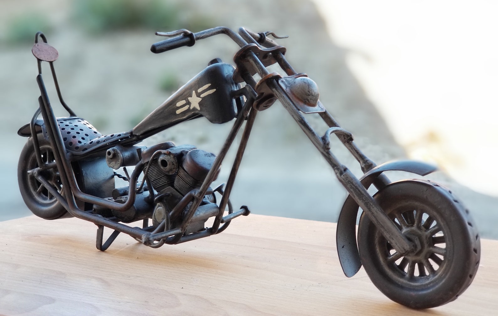 Collectible Easy Rider Model Motorcycle, Model Bike Hand Made, Hand ...