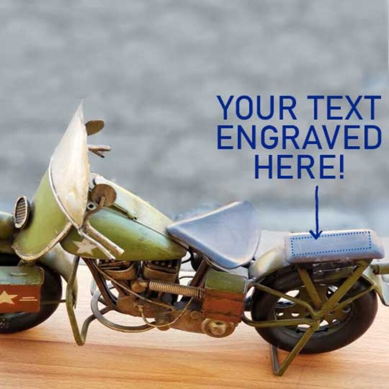 Army Green Model Motorcycle Bike, Hand Made and Painted Welded Model ...