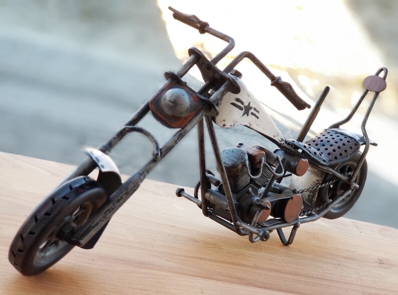 Collectible Easy Rider Model Motorcycle, Model Metal Scuplture, Gift ...