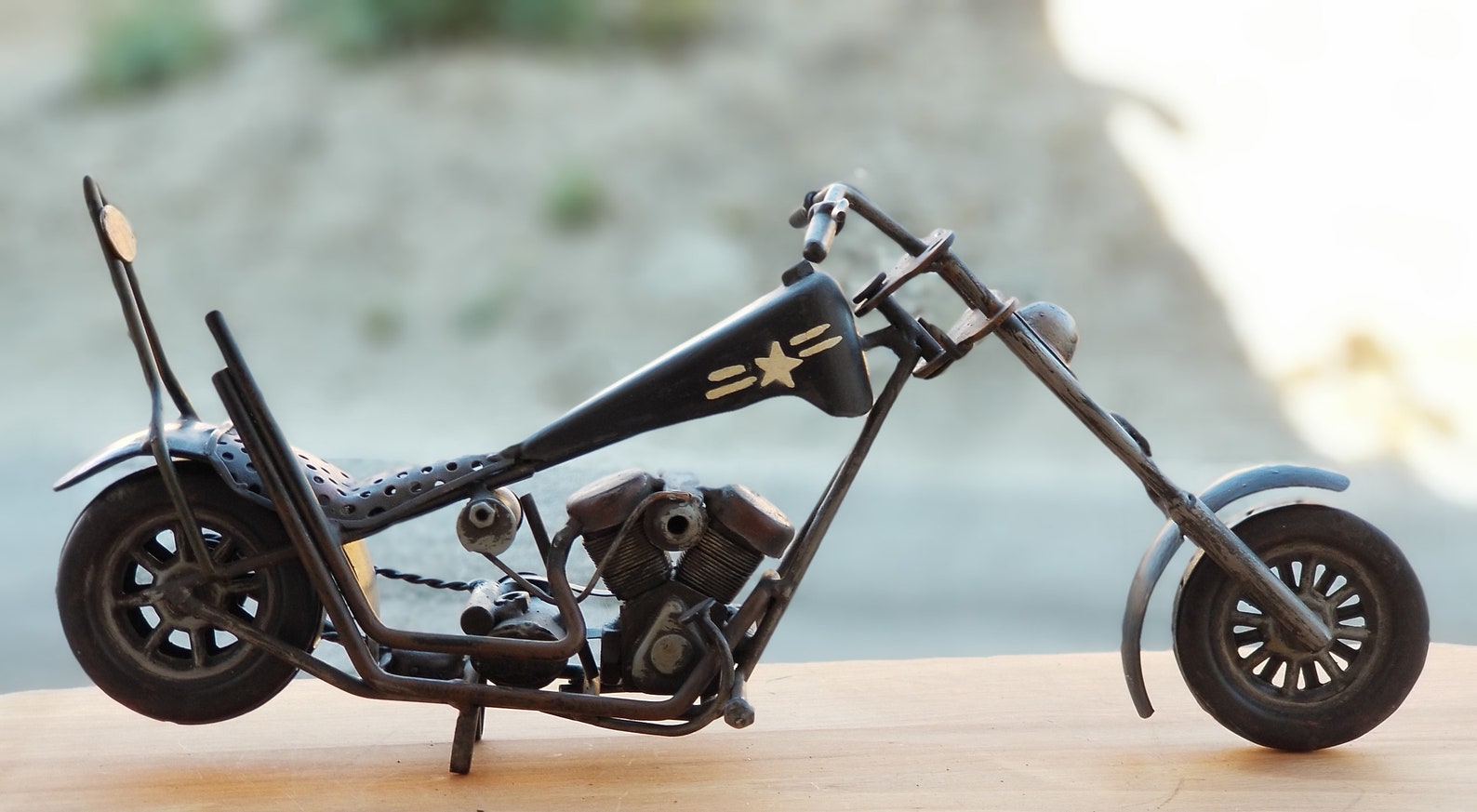 Collectible Easy Rider Model Motorcycle, Model Bike Hand Made, Hand ...