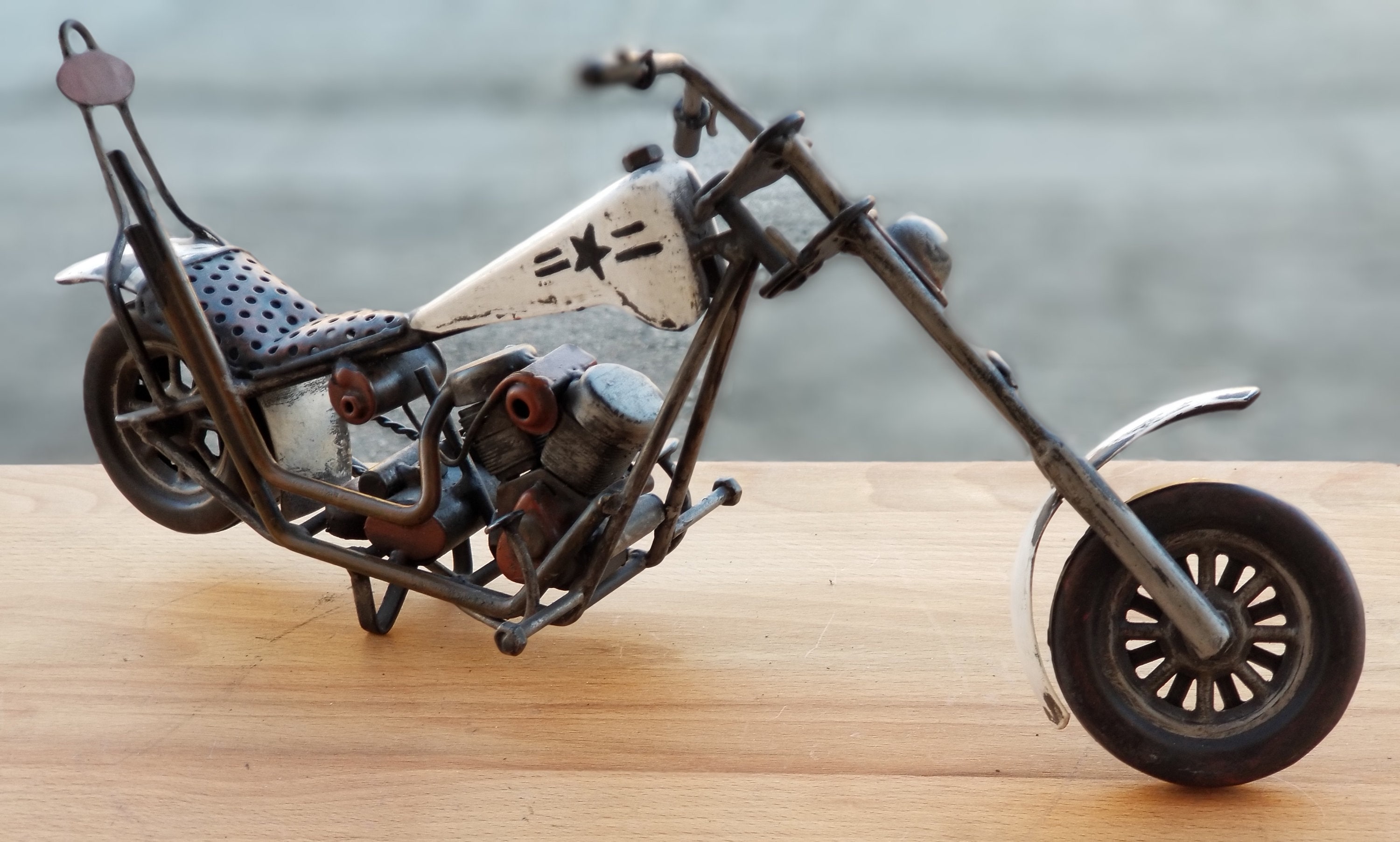Collectible Easy Rider Model Motorcycle, Model Metal Scuplture, Gift ...