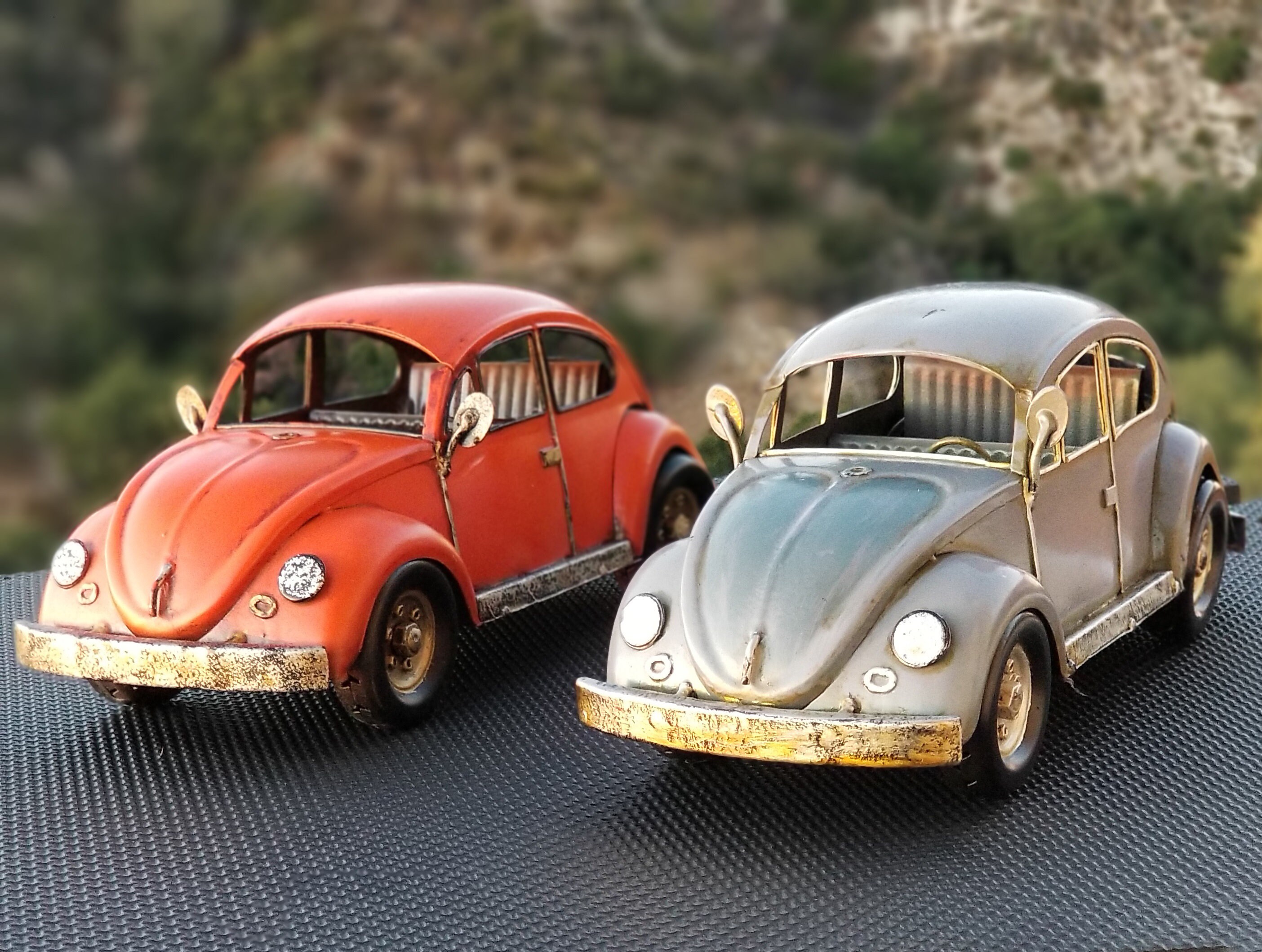 1960s VW Beetle Model Car With Vintage Vibe - Large Hand Made Model Car ...