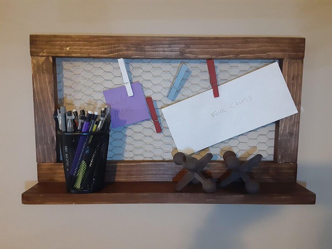 Wooden Chicken Wire Shelf - Etsy