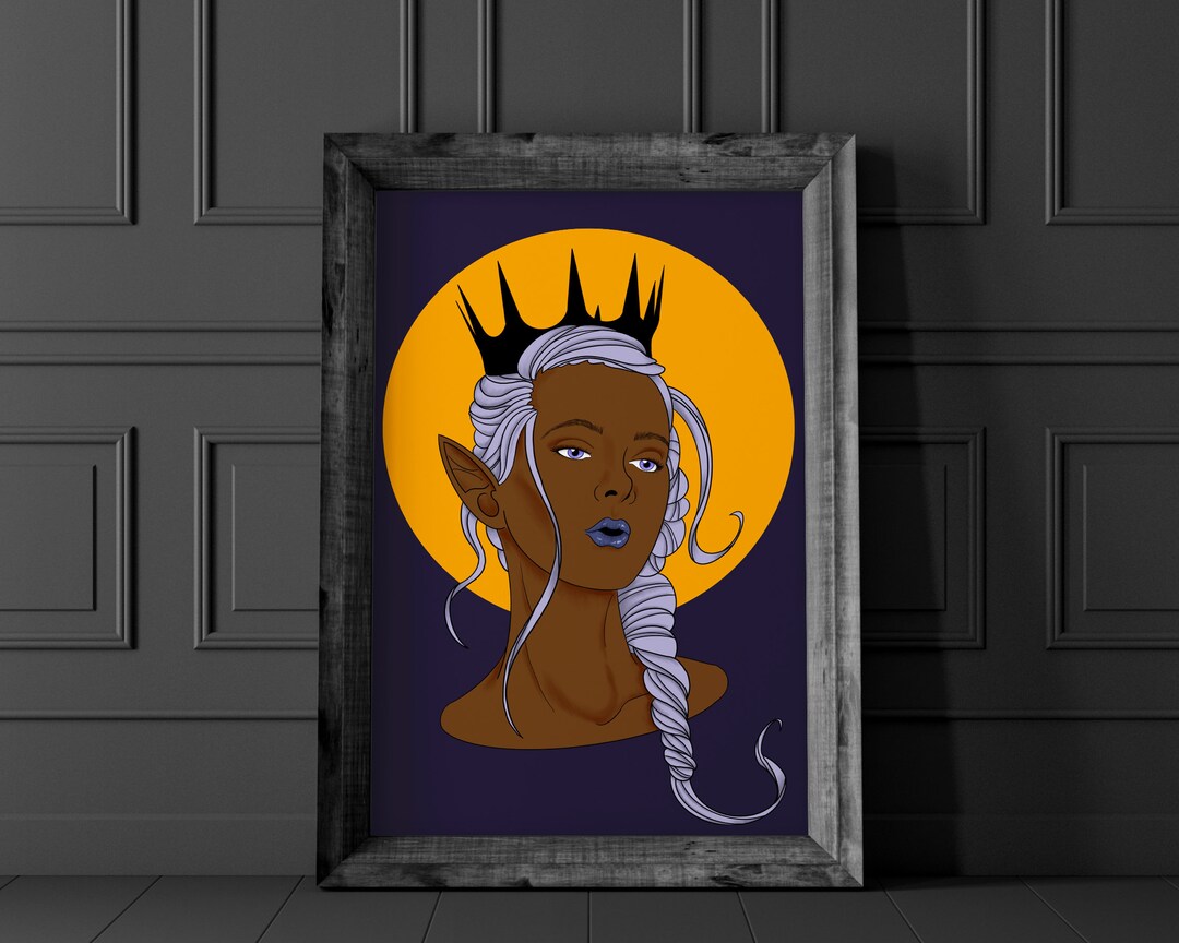 Adria Lajla - Cardstock Print (POC, WOC, Queen, Crown, Original Art ...