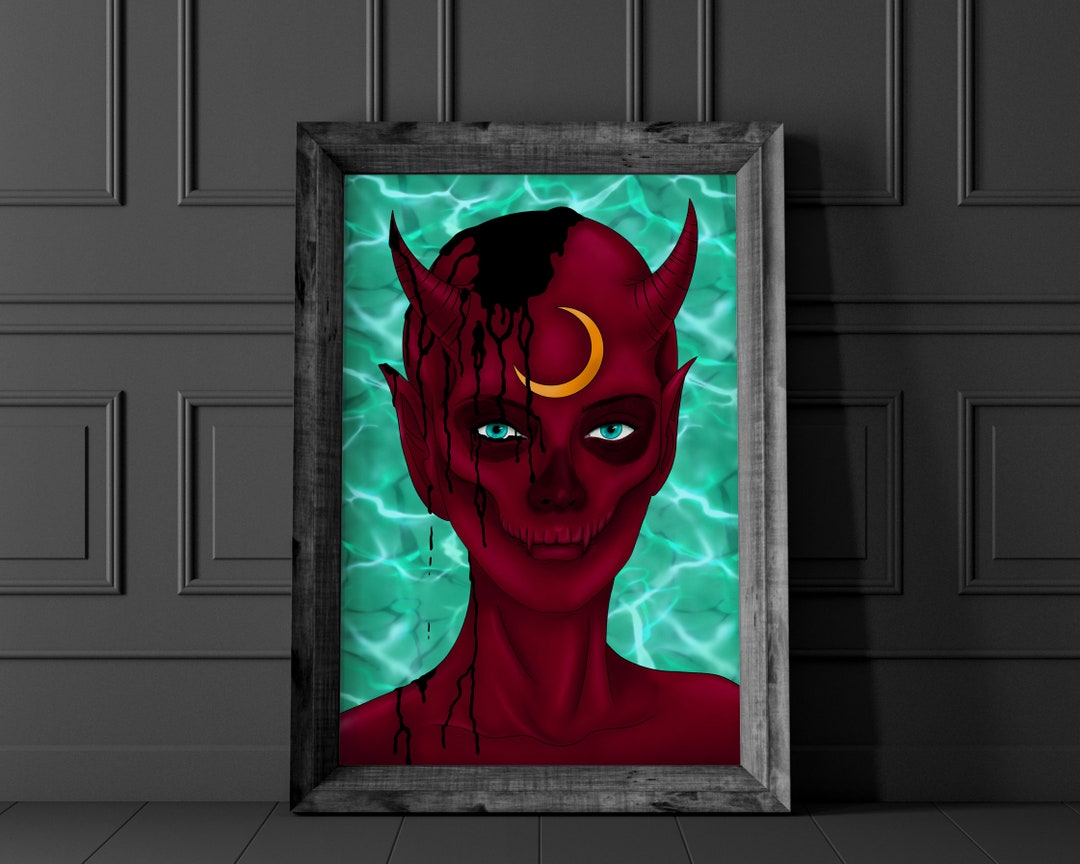 Rotten Blood - Cardstock Print (demon, Devil, Inky, Black Ink, Dripping ...