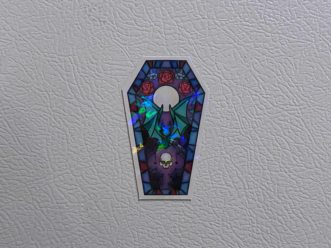 Stained Glass Coffin Magnet (refrigerator Magnet, Home Decor, Dark Home ...