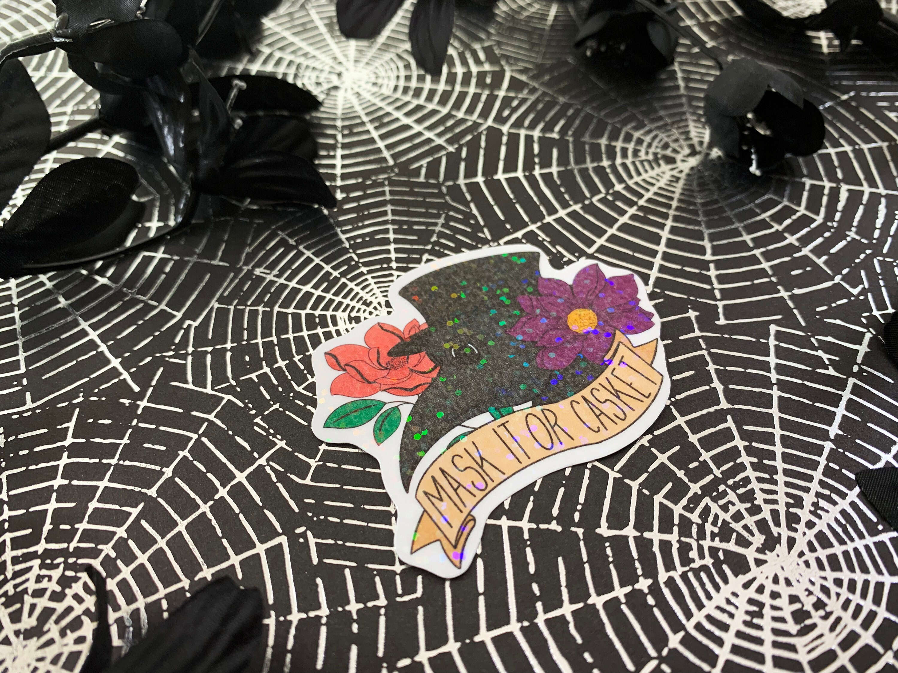 Mask It or Casket Sticker | Etsy