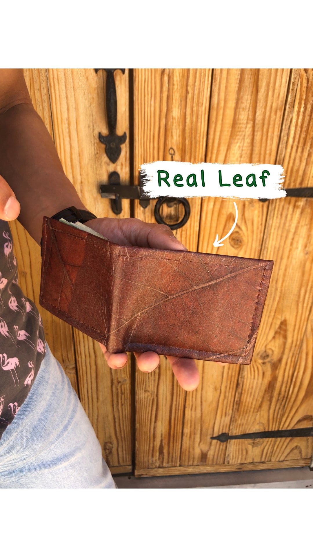 Real Leaf Folding Wallet - Etsy