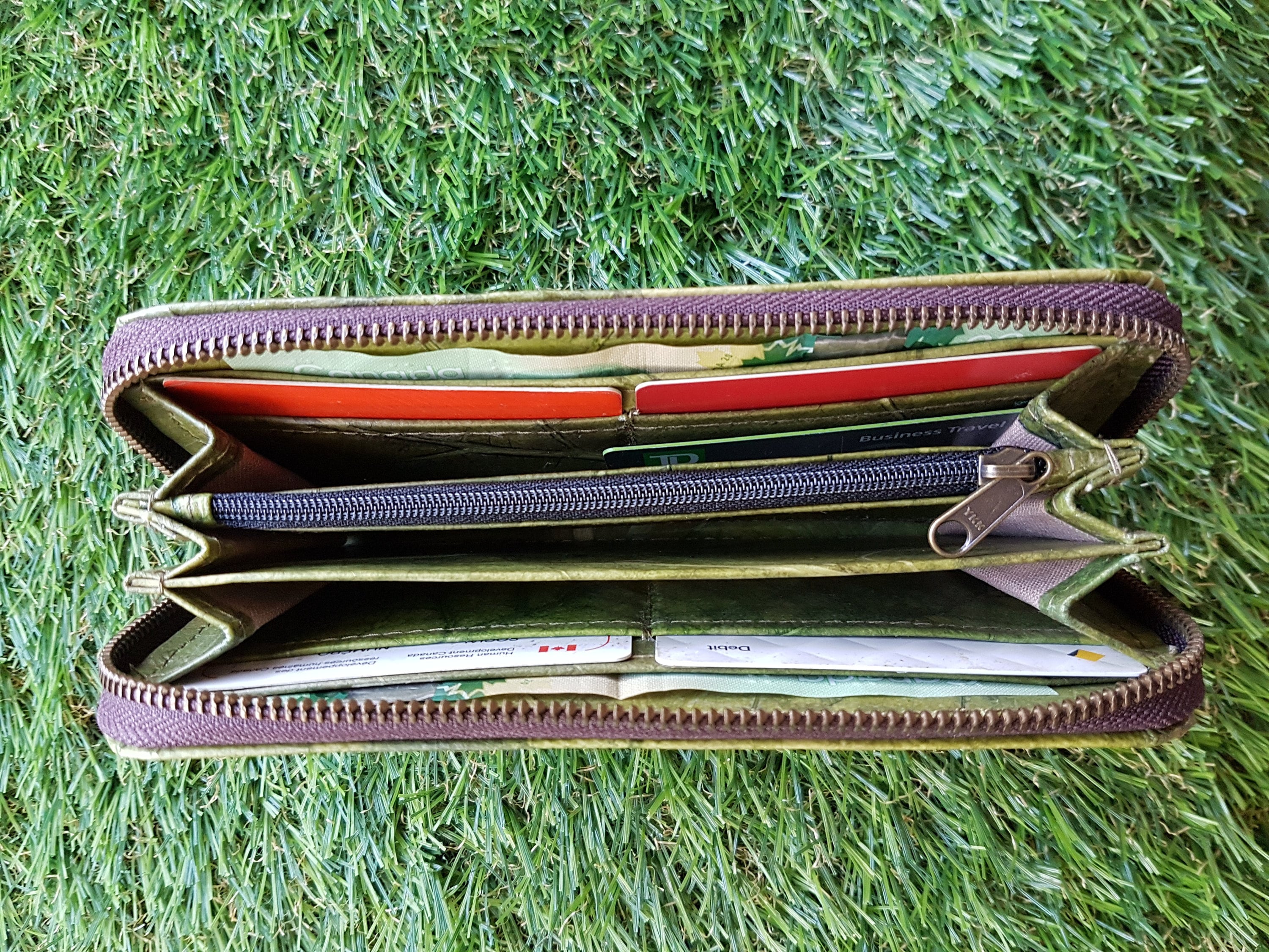 Real Leaf Zip Wallet - Etsy