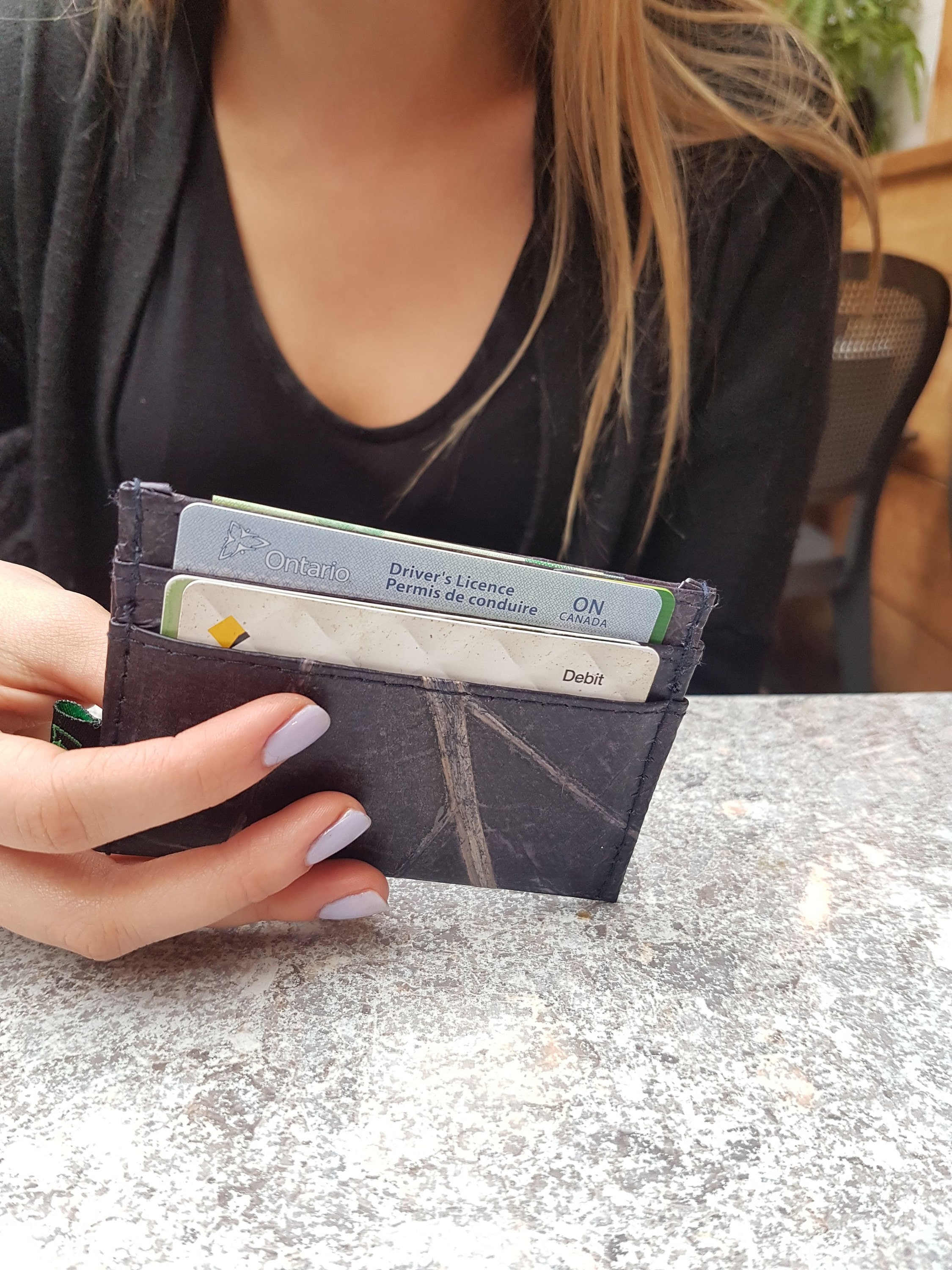 Real Leaf Slim Wallet - Etsy