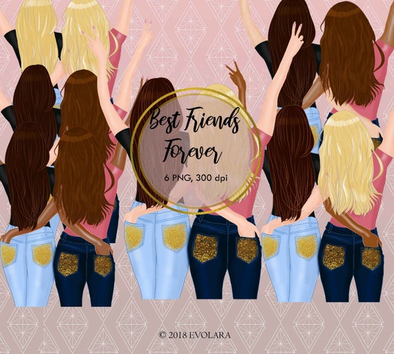 Best Friends Clipart Besties Clipart Bff Clipart Best | Etsy