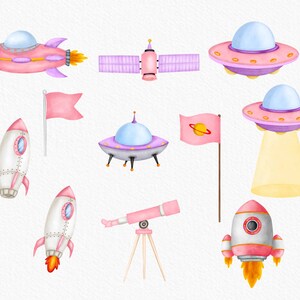 Watercolor Space Clipart, Watercolor Astronaut, Space Clipart, Nursery ...