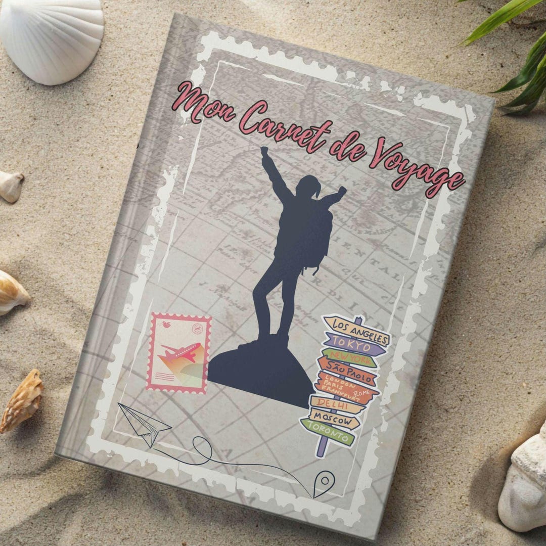 Carnet De Voyage Personnalisé Journal De Voyage, Carnet De Bord, Cadeau ...