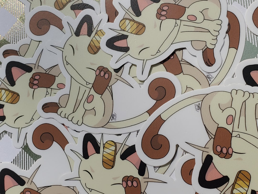 Meowth Sticker Pokemon Cat Pokemon Gen One Nerdy Gifts Gotta Catch Them ...