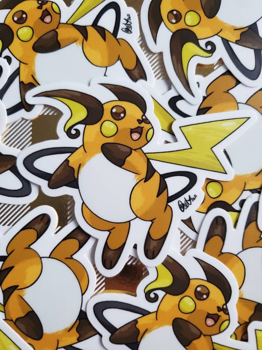 Raichu Pokémon Sticker Pikachu's Evolution Electric Mouse Gotta Catch ...
