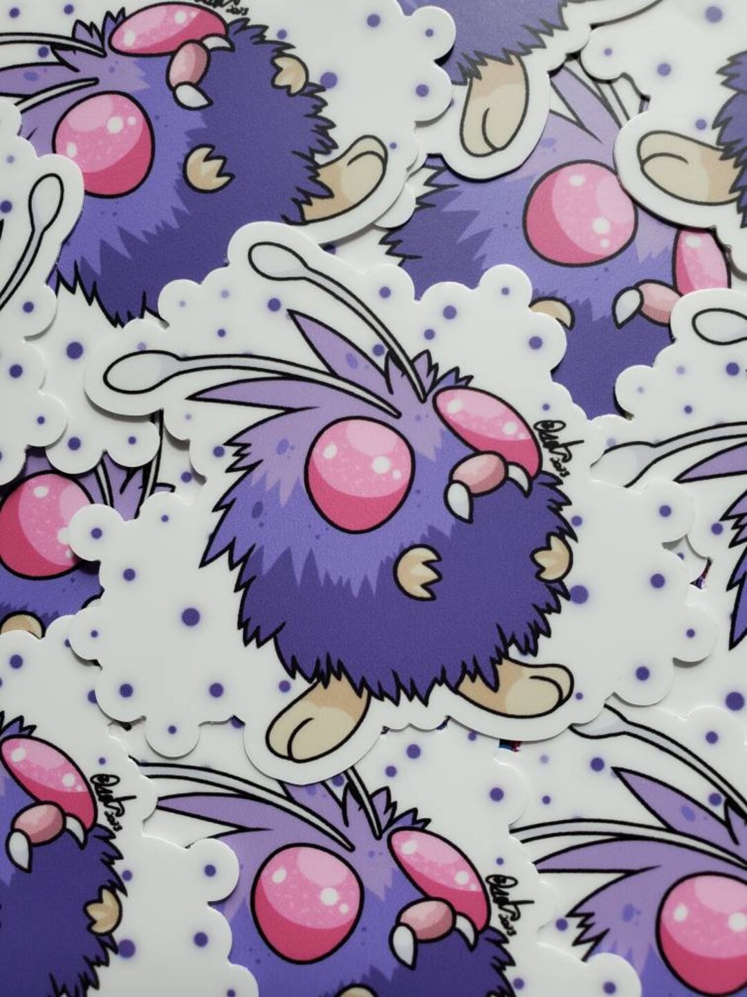 Venonat Kawaii Pokémon Sticker Gen One Nerdy Gifts Gotta Catch Them All ...