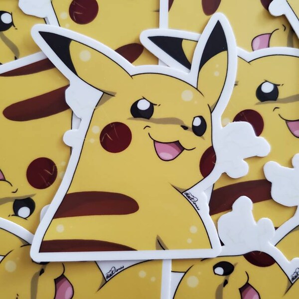 Pikachu Electric Car Decal - Etsy