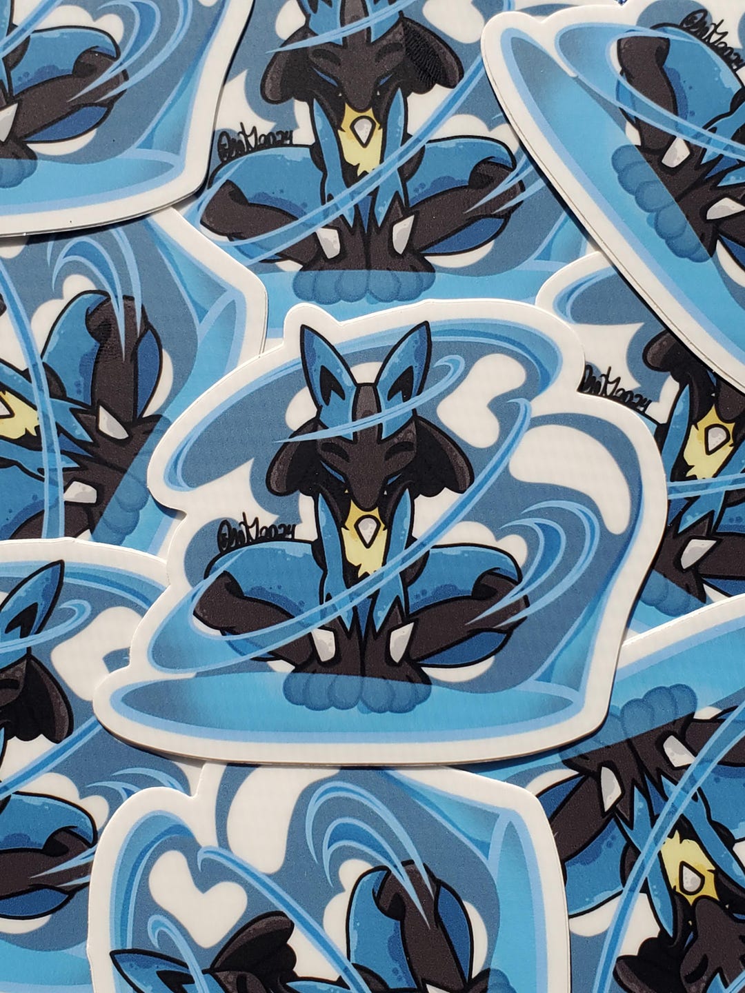 Lucario Sticker Fighting Type Nerdy Anime Lover Gifts Console/laptop ...