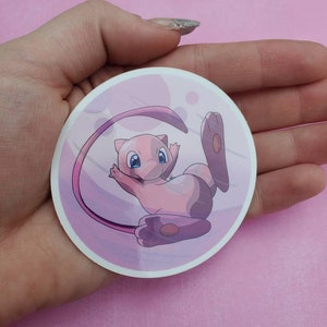 Mew Kawaii Sticker Pokemon Sticker legendary Nerdy Gifts - Etsy