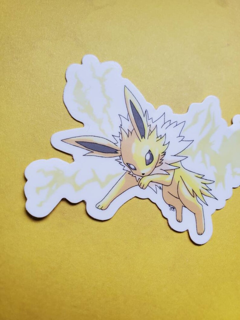 Jolteon Sticker Pokemon Eevee Evolution Gen One Nerdy - Etsy