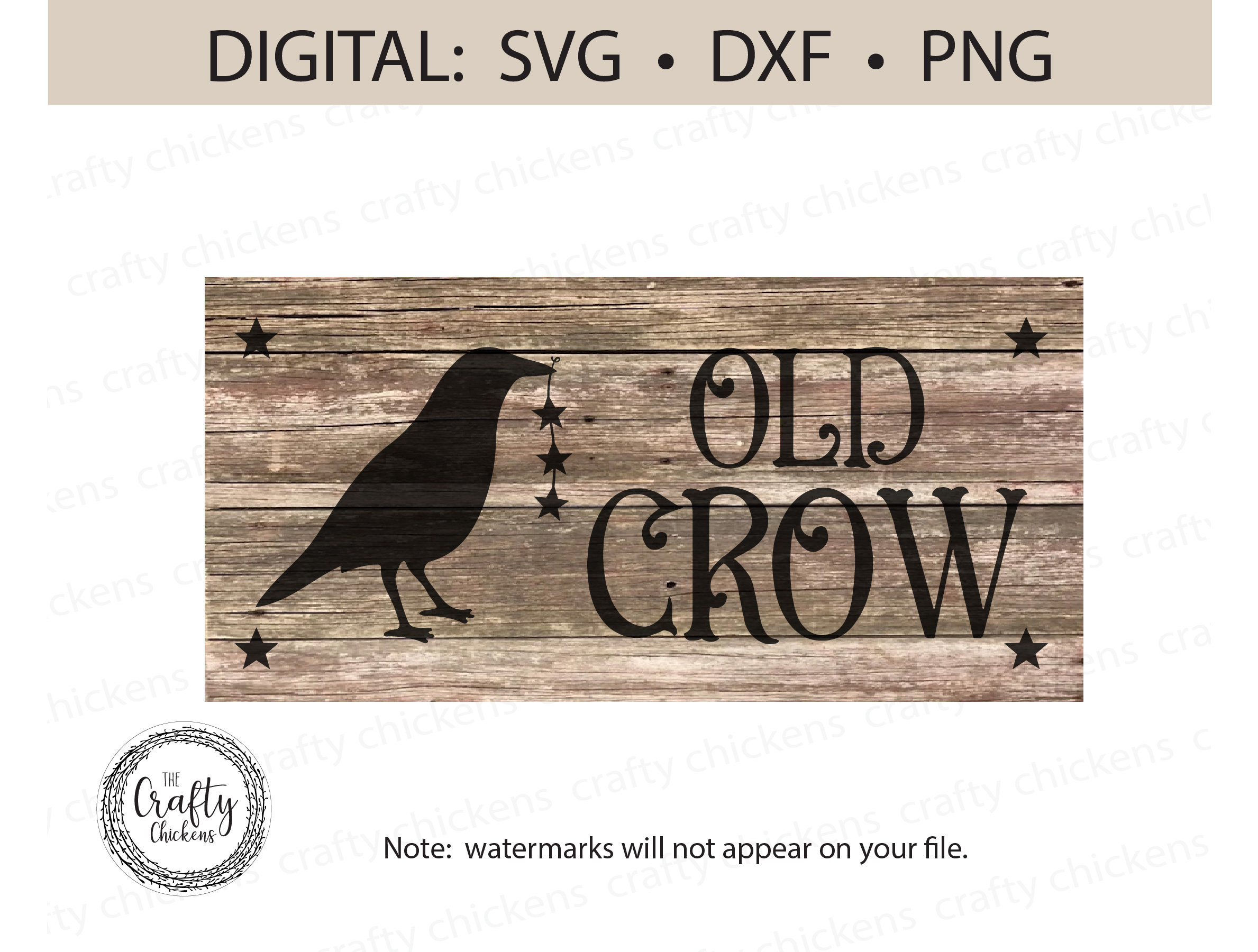 Primitive Crow Clipart