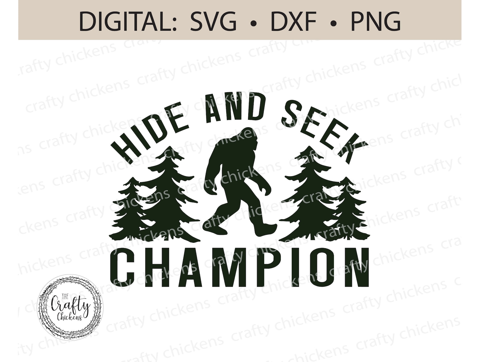 Sasquatch SVG DXF PNG / Hide and Seek Champion / Big Foot / - Etsy ...