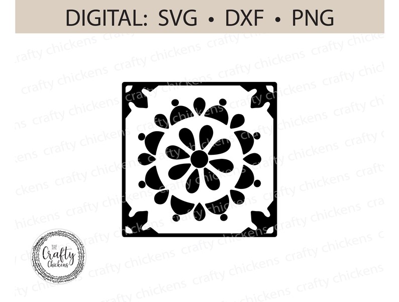 Vintage Style Tile SVG / Digital Cut File / Laser Cut File / - Etsy