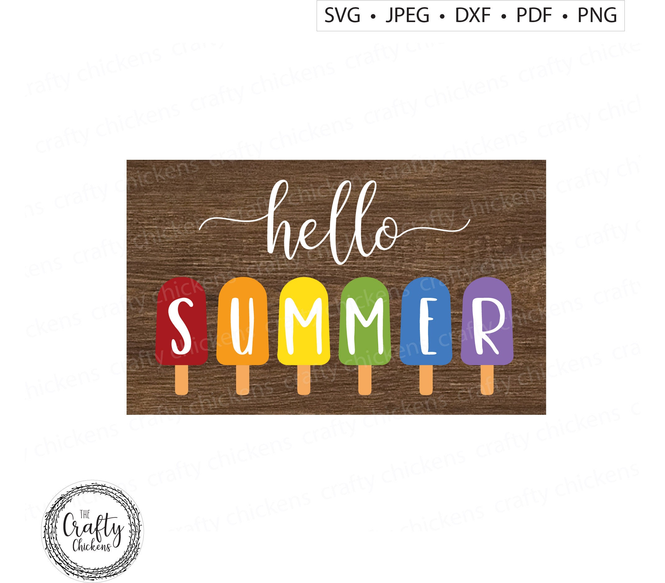 Hello Summer Popsicle SVG / Digital & Laser Cut File / Cricut - Etsy