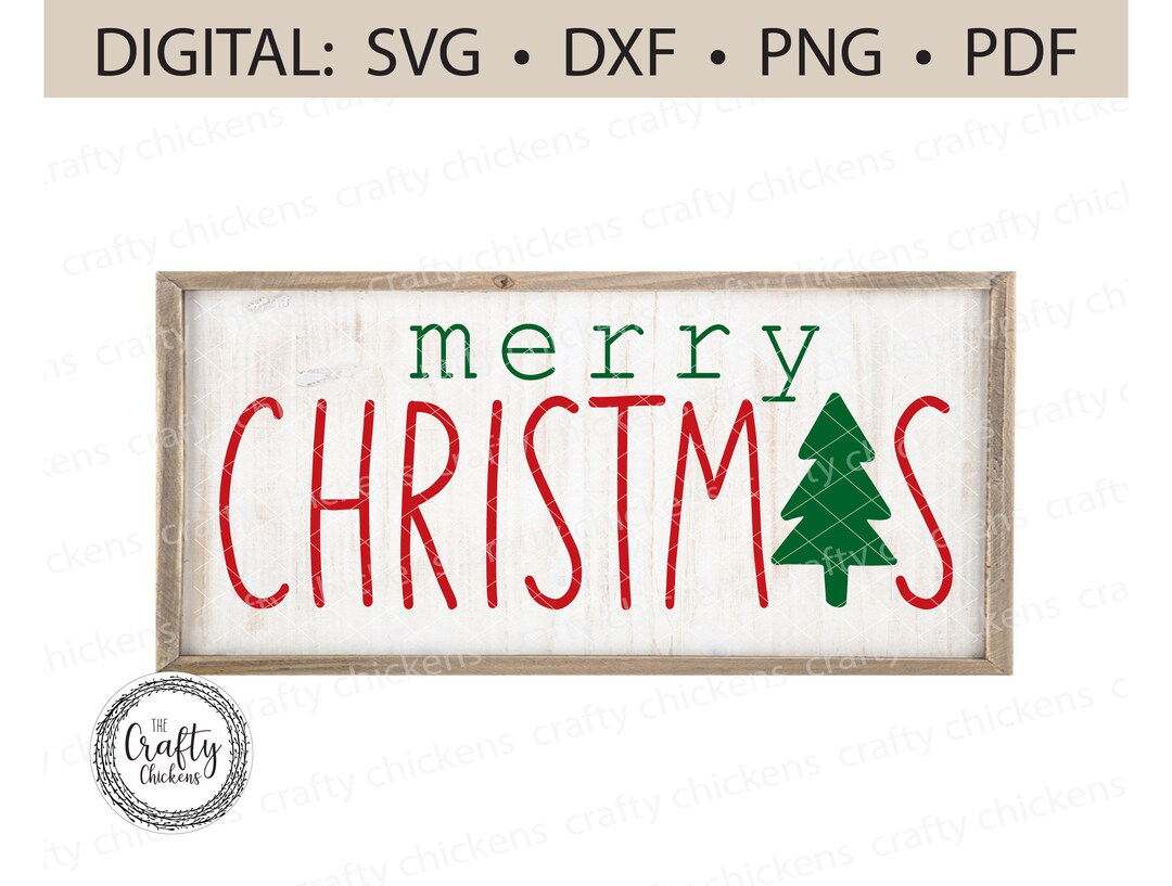 Merry Christmas Tree SVG / Digital Cut File / Laser Cut File / - Etsy