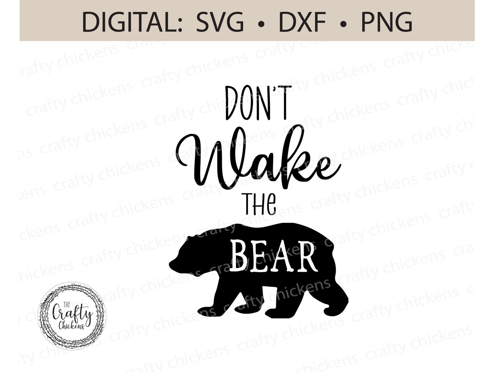 Don't Wake the Bear SVG / Digital Cut File / Laser Cut | Etsy