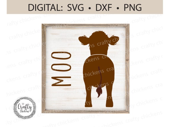 Cow SVG / MOO / Digital Cut File / Cricut / Silhouette / | Etsy