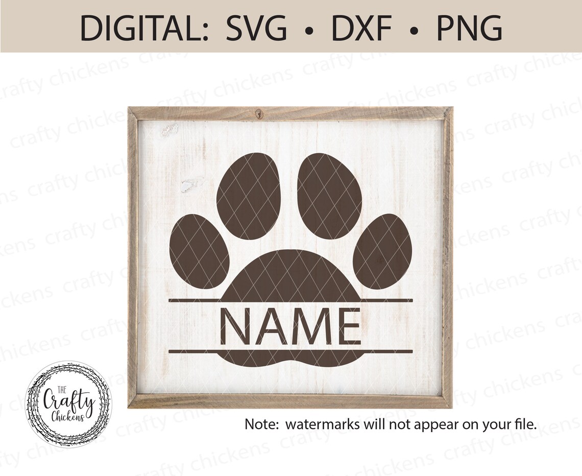 Dog Paw Print SVG Dxf Png / Digital Cut File / Laser Cut File - Etsy