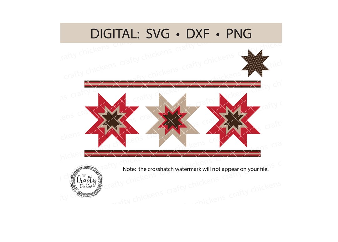 Sawtooth Star Pattern SVG Dxf Png / Digital & Laser Cut File / Cricut ...