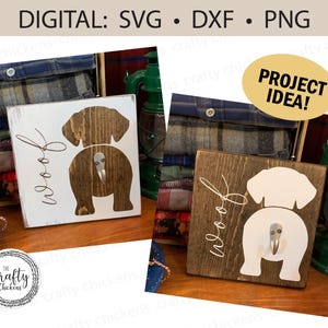 DOG SVG / Puppy / Dog Leash Hook Holder / Digital Cut File / Laser Cut ...