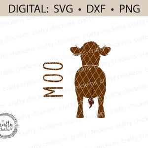 Cow SVG / MOO / Digital Cut File / Cricut / Silhouette / - Etsy