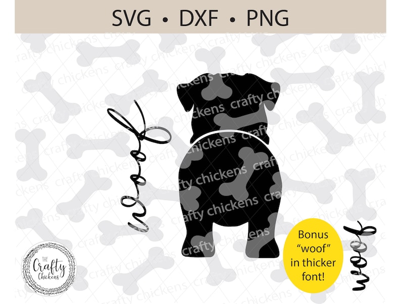 Pug Dog SVG / Doggy Butt / Digital Cut File / Laser Cut File / - Etsy