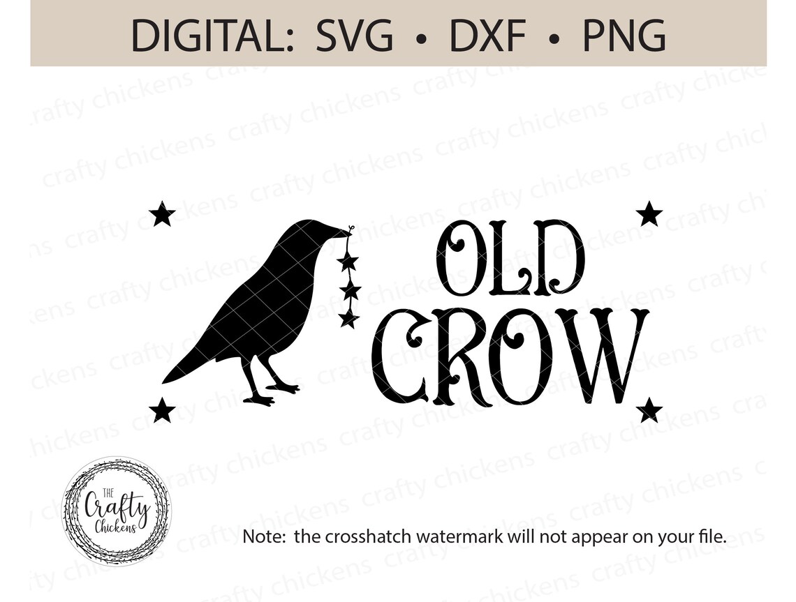 Old Crow SVG DXF PNG File / Digital & Laser Cut Files / Cricut ...
