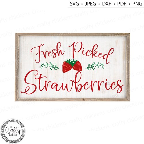 Fresh Picked Strawberries SVG / Laurel SVG / Digital Cut File | Etsy