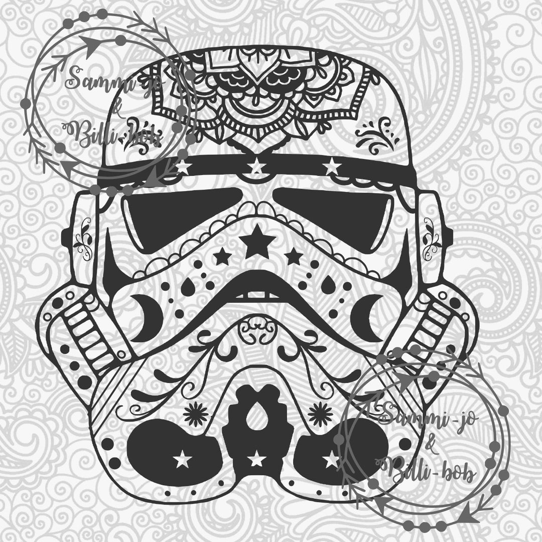 Storm Trooper Mandala Design Digital Cut File Svg Jpg Jpeg Png ...