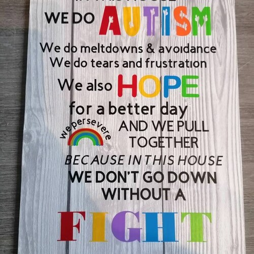 In This House We Do Autism Wooden Wall Plaque Board A4 A5 - Etsy
