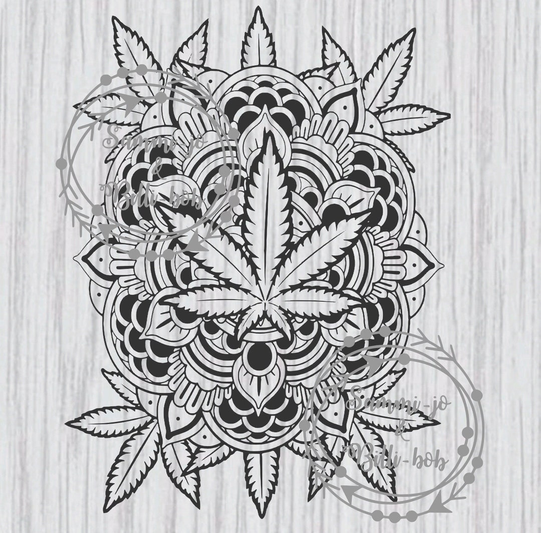 420 Weed Cannabis Mandala Digital Download File Silhouette Cricut Jpg ...