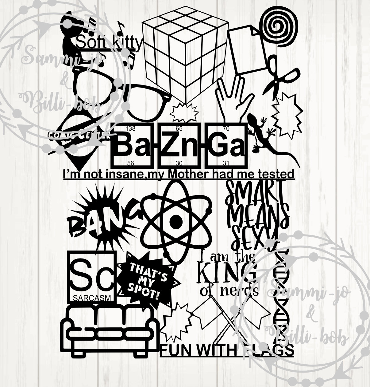 TBBT Inspired by the Big Bang Theory Svg PNG Jpg JPEG Tv Show Bazinga ...