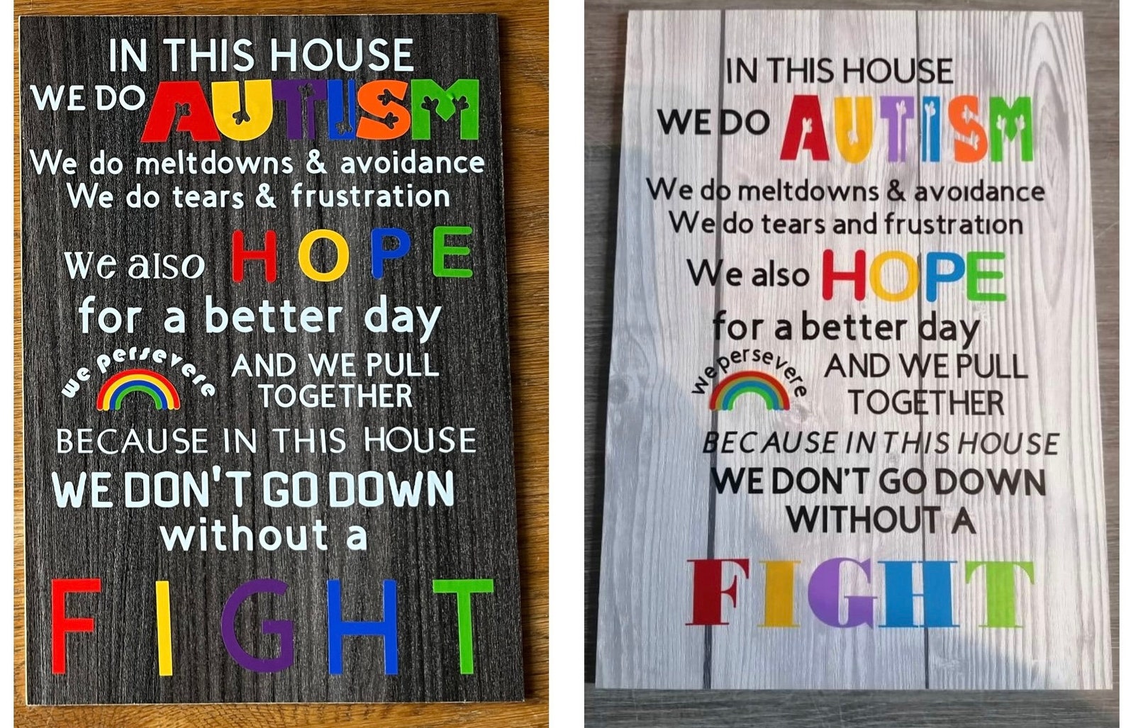 In This House We Do Autism Wooden Wall Plaque Board A4 A5 - Etsy
