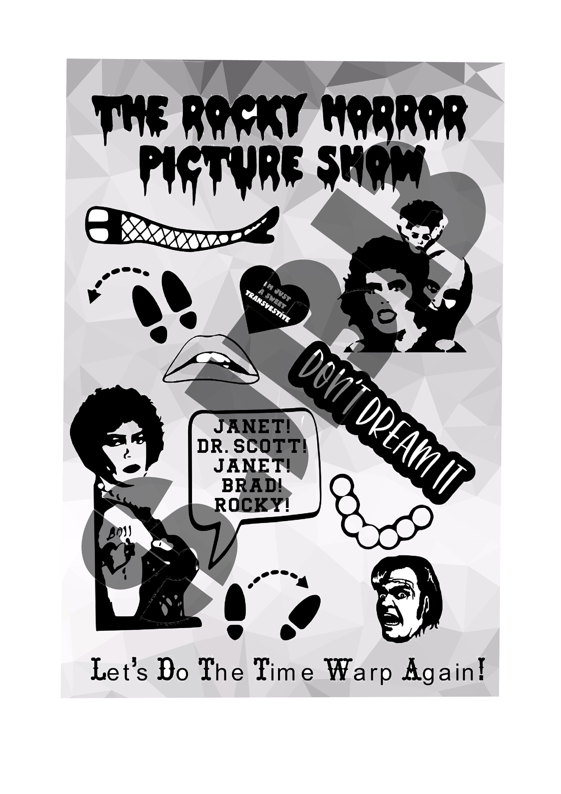 Digital Download Inspired by Rocky Horror Show Collage Single Layer ...