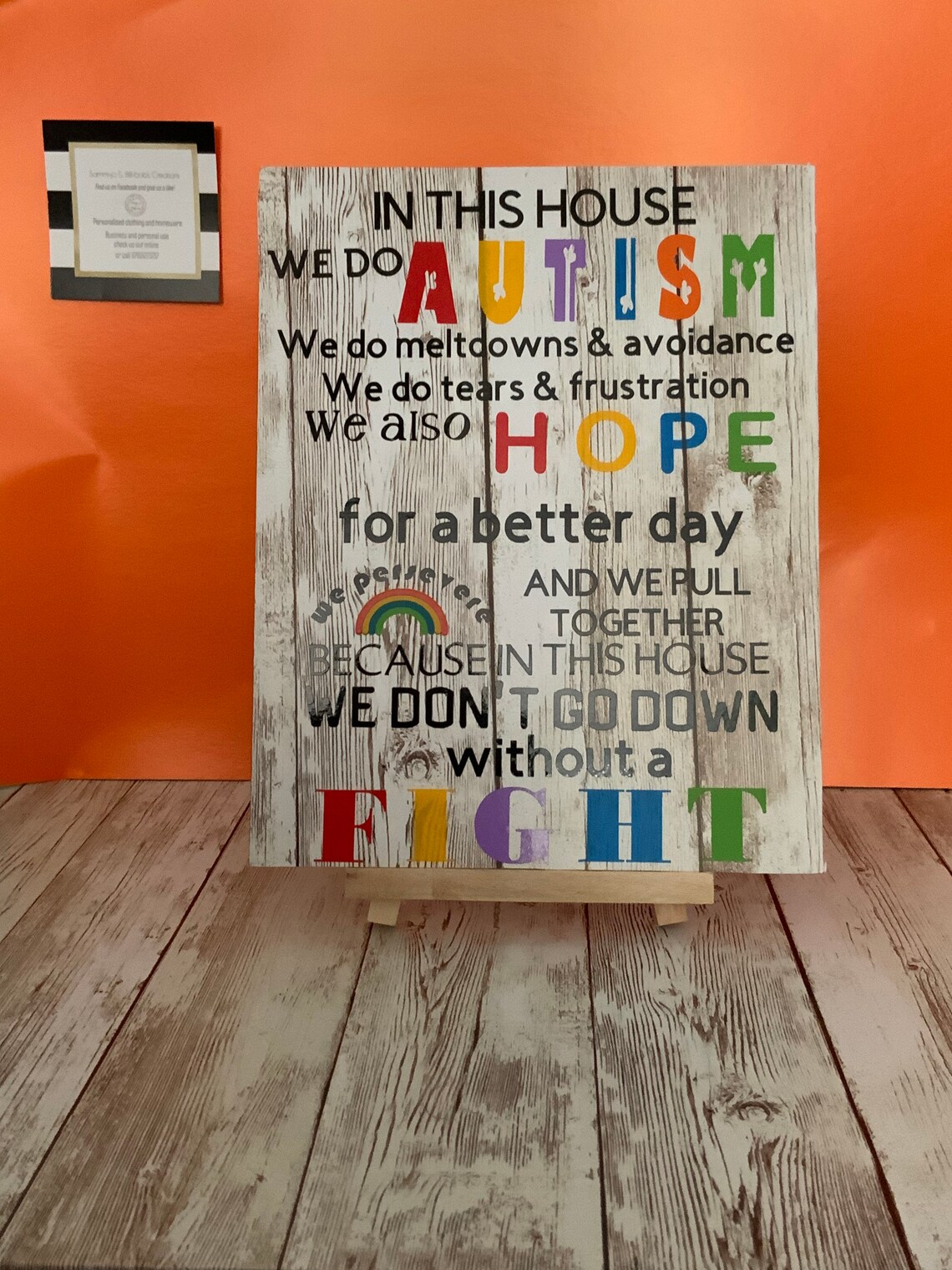 In This House We Do Autism Wooden Wall Plaque Board | Etsy