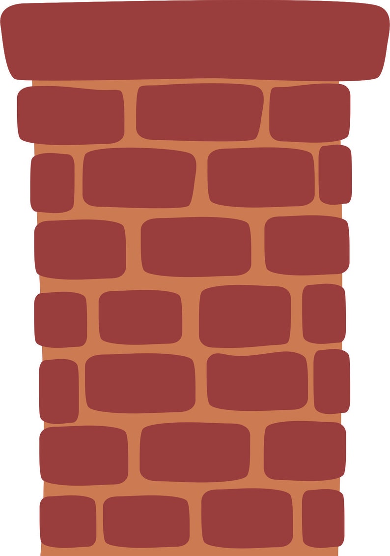 Chimney Cutting File Papercraft Paper Craft Template - Etsy